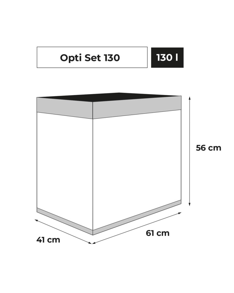 Aquarium Aquael Optiset 130 Gris 2.0